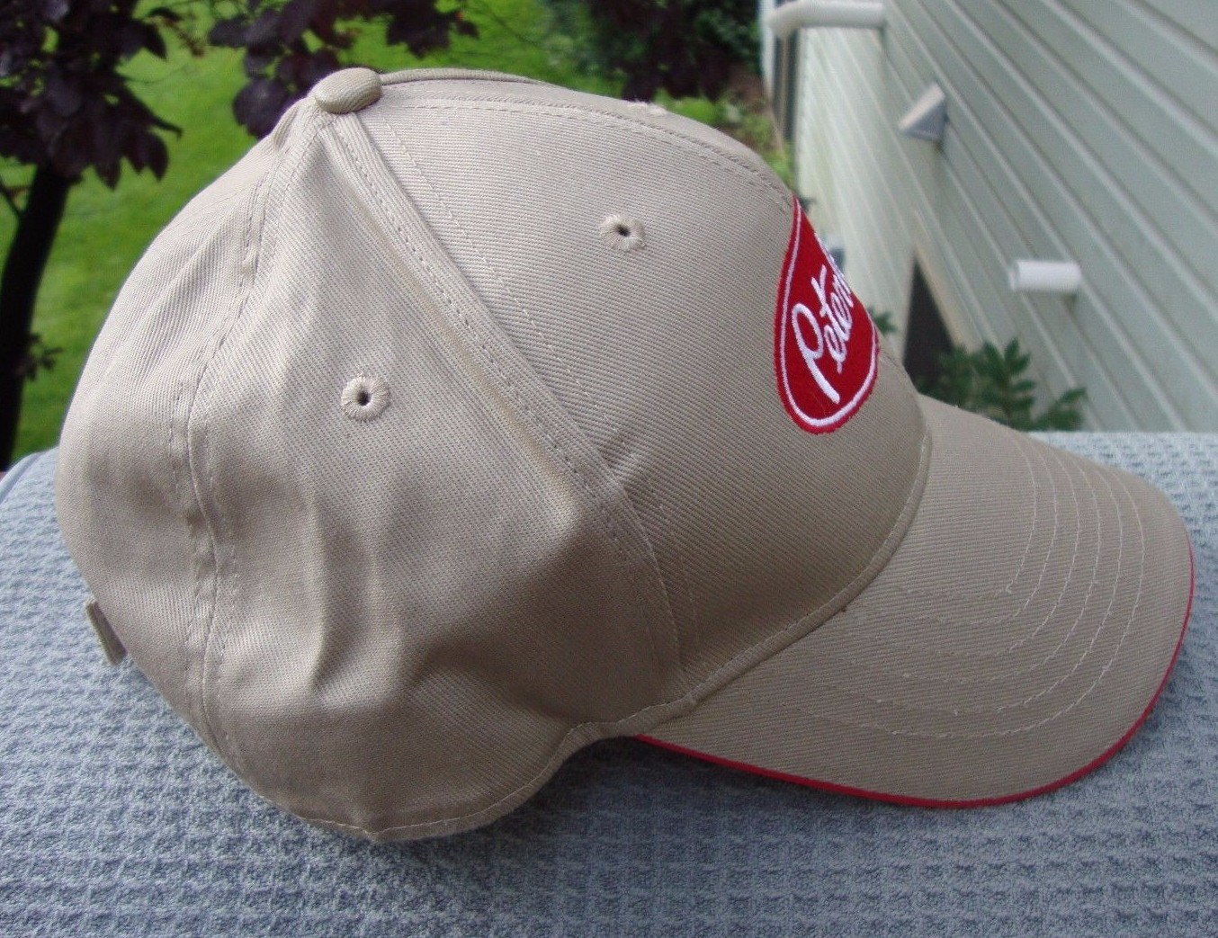 Peterbilt Baseball Cap Hat Velcro Back Khaki Red Hunter's Truck Sales ...