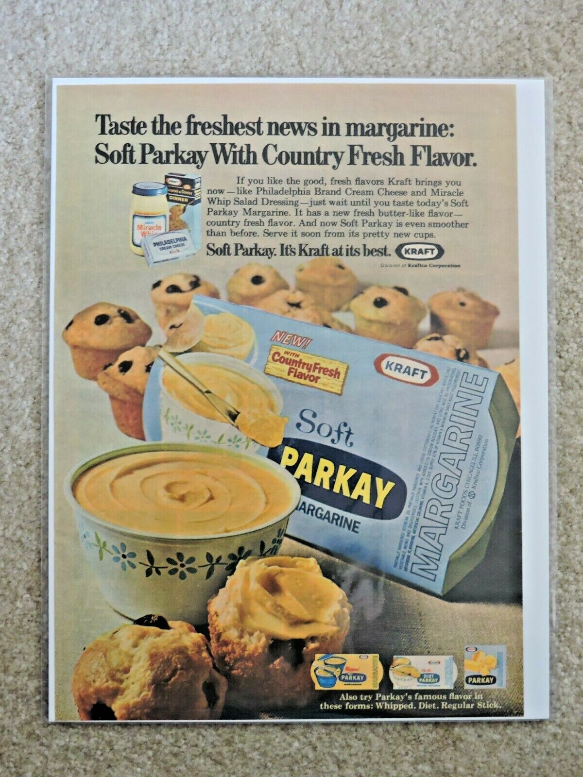 1970 "Kraft Soft Parkay Margarine" Advertisement Vintage Print Ad | eBay