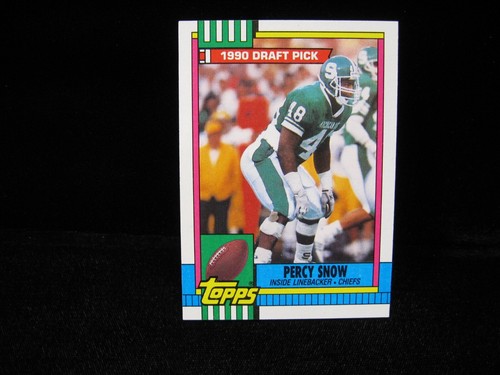 1990 Percy Snow RC Kansas City Chiefs "Draft Pick" Topps Rookie #246 | eBay