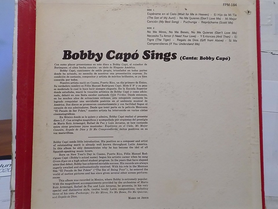 BOBBY CAPO SINGS RCA VICTOR From 1964 | eBay