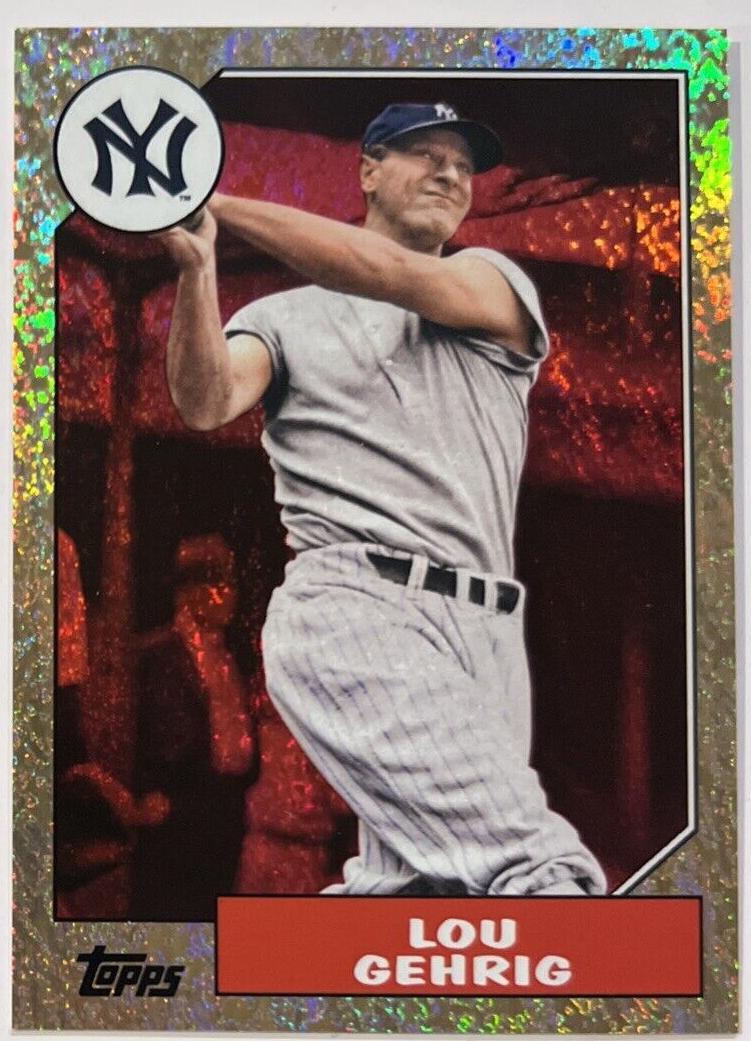 2022 Topps Archives - 1987 Topps Design Lou Gehrig #236 Red Hot Foil ...