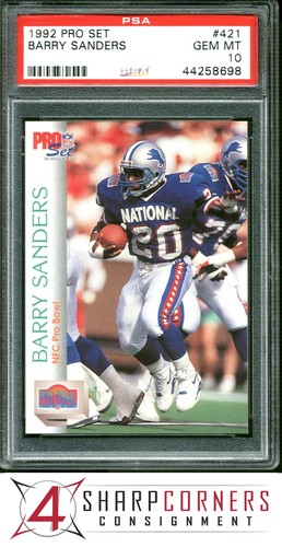 1992 PRO SET #421 BARRY SANDERS LIONS HOF PSA 10 | eBay