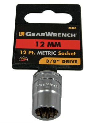 12mm 3/8" Drive 12 Point Metric Standard Length Socket - GearWrench 80488 | eBay