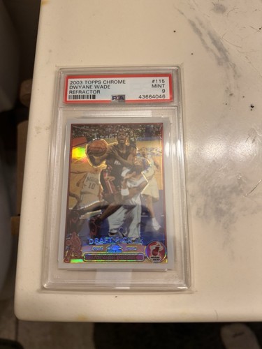 2003 Topps Chrome Dwayne Wade Refractor PSA 9 #115 Rookie RC | eBay