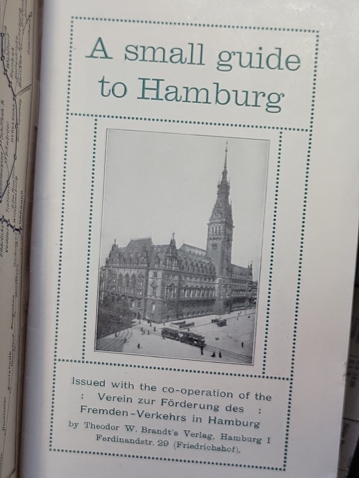 Ca. 1900 Guide Free Hansa City Of Hamburg Travel Booklet Map Germany ...