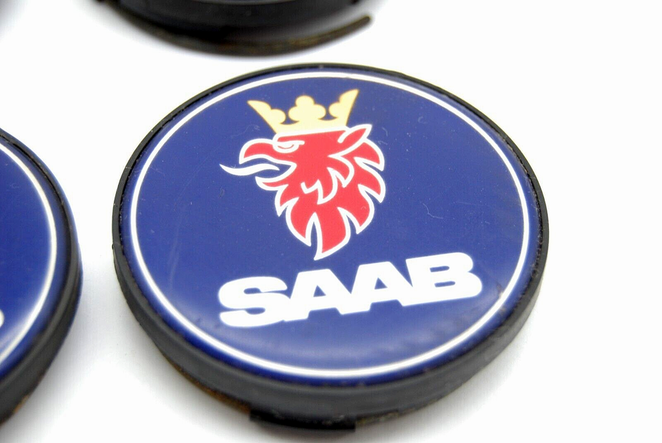 WHEEL CENTER CAPS 62.5mm FOR SAAB 9-3 9-5 2.0 2.3t YS3E 98-07 AERO ...