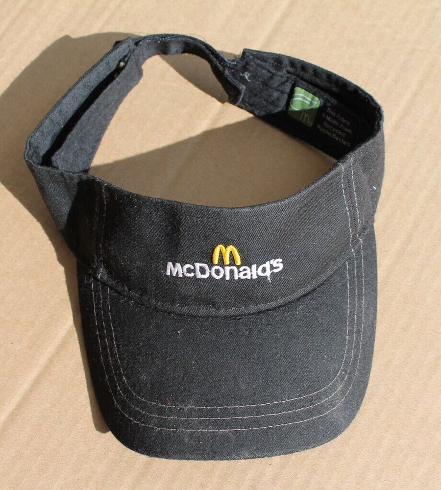 Vintage Crest Uniform McDonald's Employee Cap Adult Black Adjustable ...