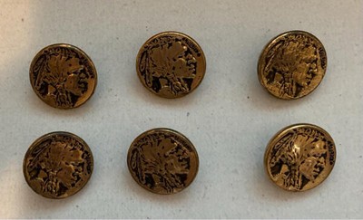 6 LIBERTY~REPLICA 1936 PENNY~ BRASS 5/8'' BUTTONS-EMBOSSED~ | eBay