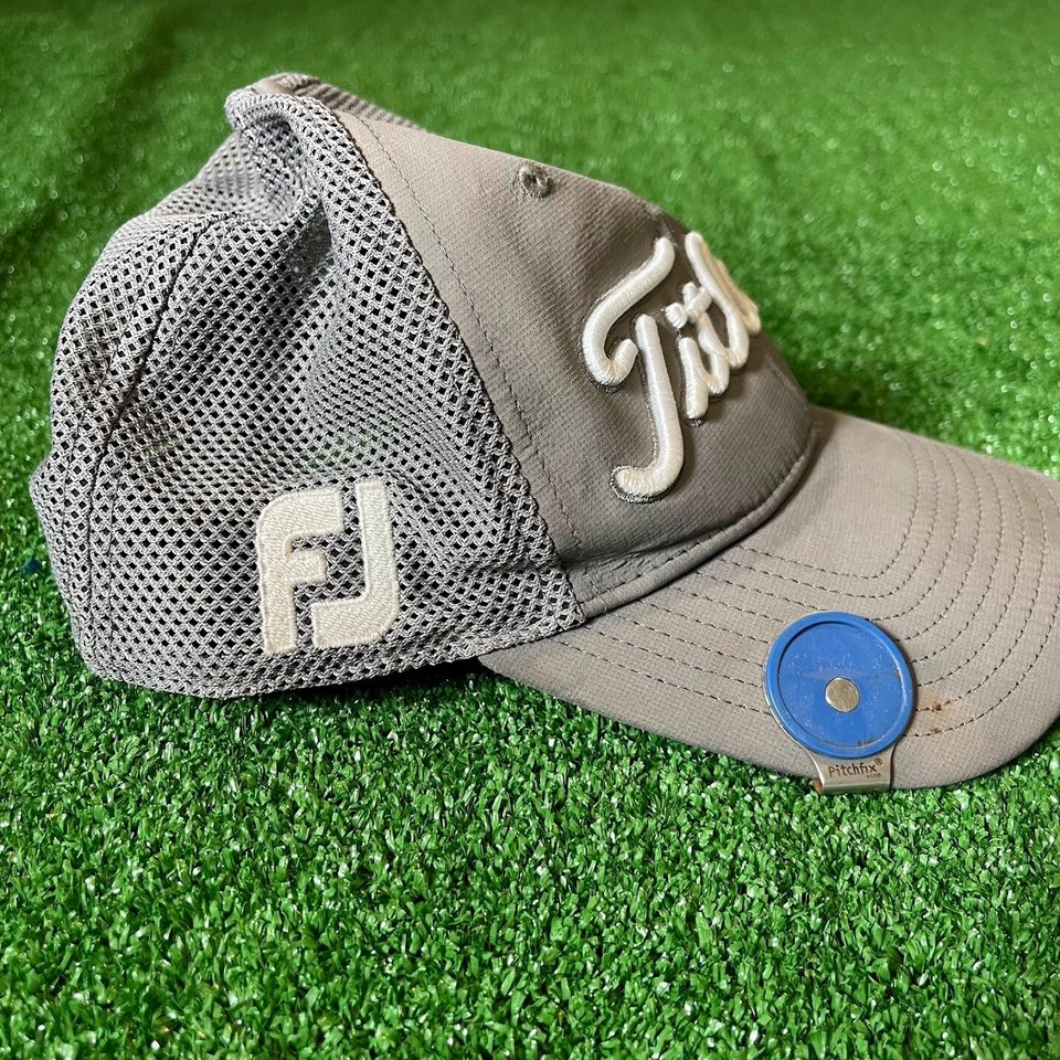 FootJoy Pro V1 Titleist 2022 Tour Performance Adjustable Mesh Grey Golf ...