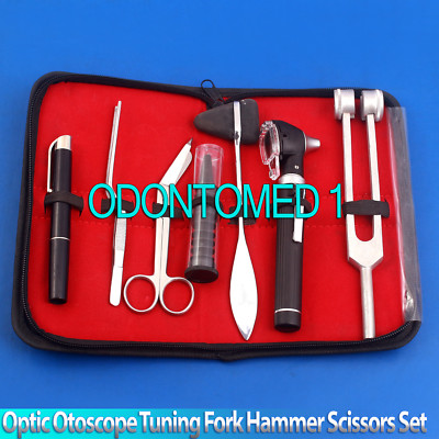 Led Fiber Optic Otoscope Tuning Fork C128 Reflex Hammer Bandage ...