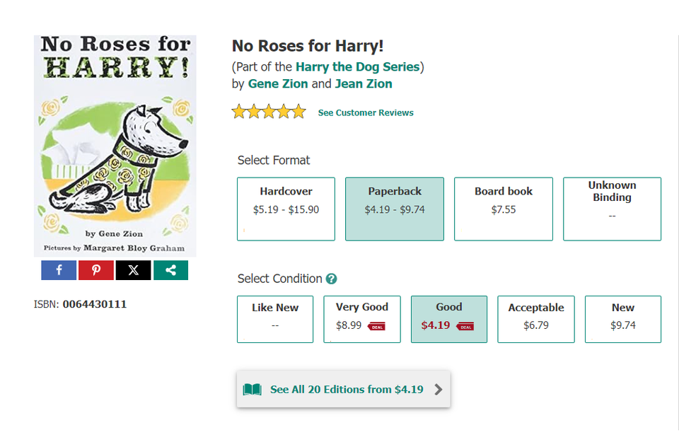 books used No Roses for Harry! | eBay