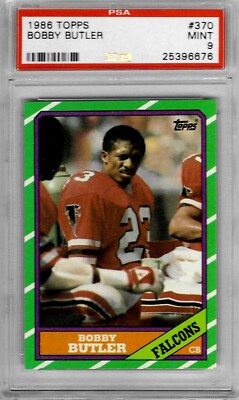 1986 Topps #370 Bobby BUTLER - PSA 9+++ Falcons | eBay