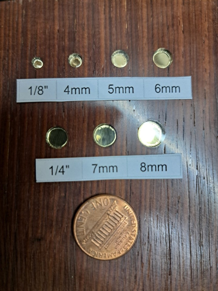 Gold Mirror Acrylic Guitar Dots Dot Inlays 1/8" 4mm 5mm 6mm 1/4" 7mm ...