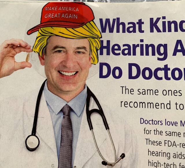 Trump MAGA Hat and Hair sticker 2 inch circular transparent QTY 5 for ...