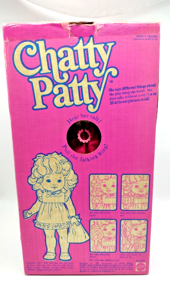 Vintage 1983 Mattel Chatty Patty Doll Complete New Open Box She Talks ...