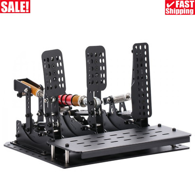 3 Pedal Set Sim Racing Pedals + Pedal Mounting Plate + 3 Hydraulic Rods ...