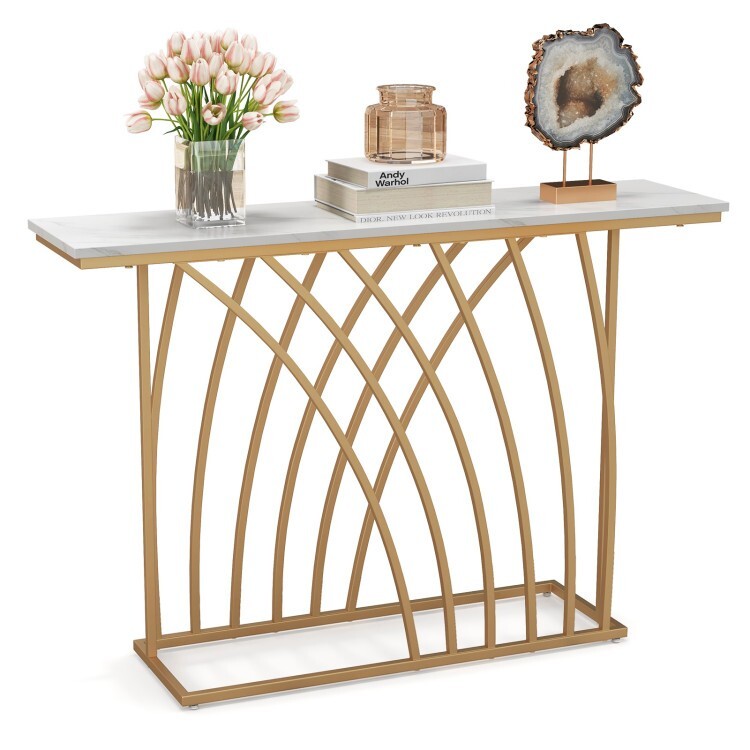 Gold Metal Console Table