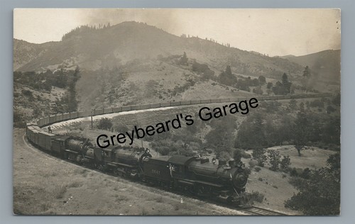 RPPC SPRR Railroad Train SISKIYOU MOUNTAINS CA OR Oregon Real Photo ...