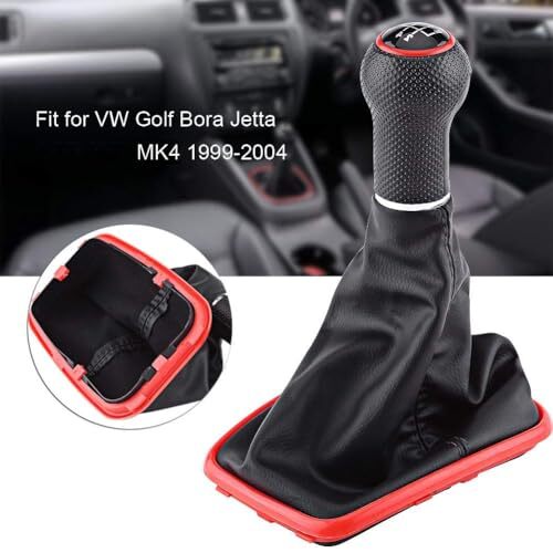 5 Speed Shift Boot Gear Shifter Knob Gaitor Boot Kit Fit for Jetta Bora ...