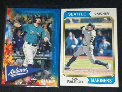 Cal Raleigh Lot 2024 Autumn Tales Blue AT-11, 2023 Heritage Seattle ...