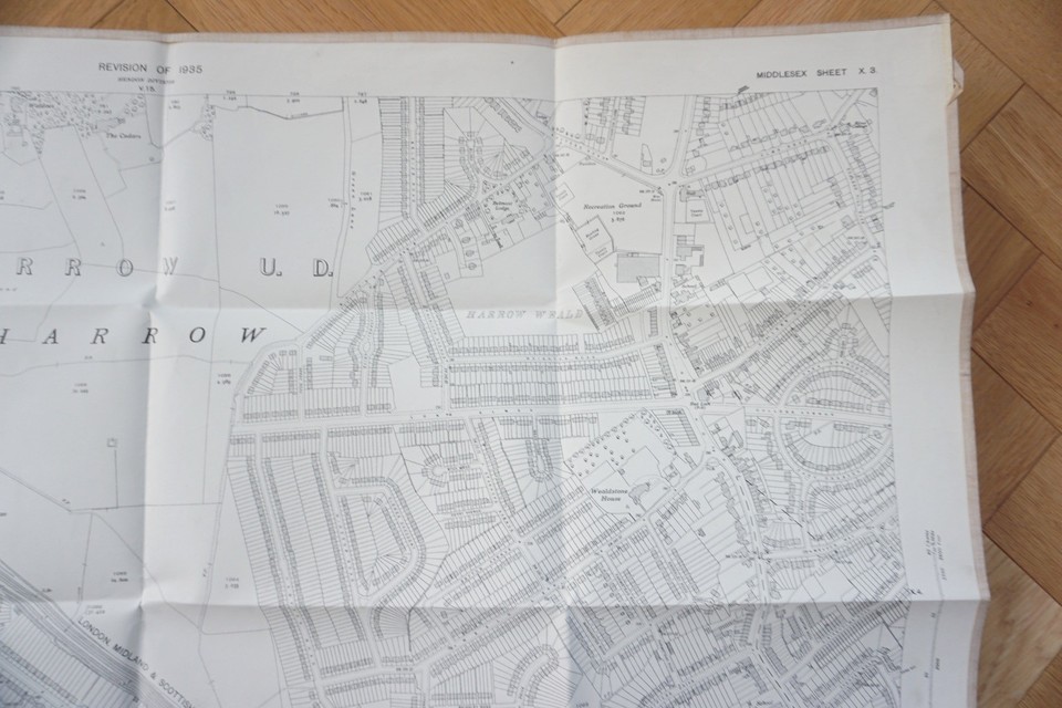 1935 Harrow Weald Middlesex LMS Railway OS Railway Map | eBay UK