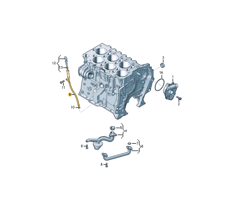 NEW VOLKSWAGEN ATLAS CA1 ENGINE OIL DIPSTICK TUBE 03H115629P | eBay