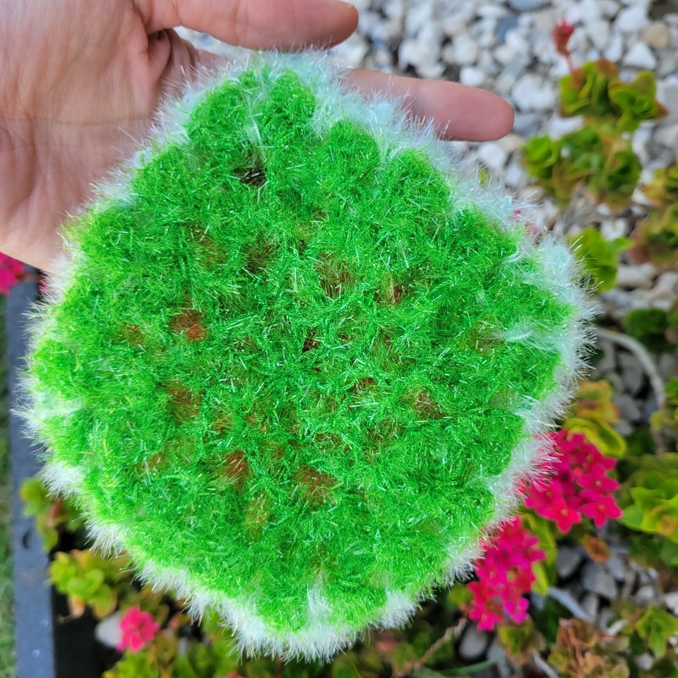 100% Handmade Crochet Scrubbies/ Set of 3/ Assorted Colors/ Dish Sponge ...