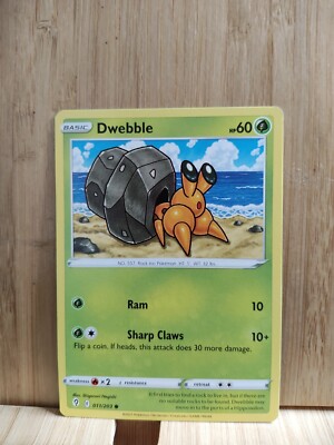 DWEBBLE🏆Common 011/203 Evolving Skies Pokemon Card | eBay