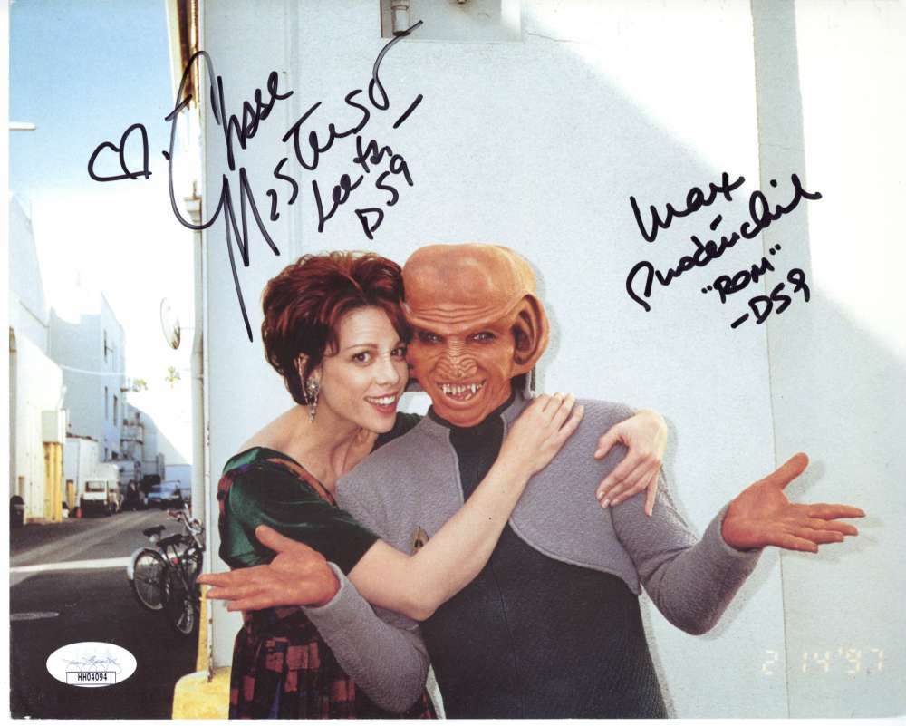 Chase Masterson Max Grodenchik Signed Star Trek 8x10 Color Photo JSA | eBay