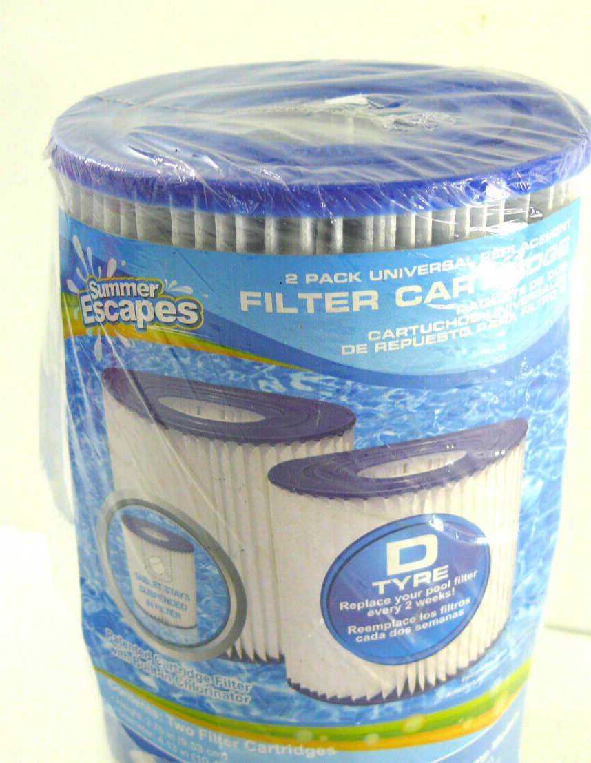 NEW 2 Pack Summer Escapes Universal Replacement Type D Pool Filter ...