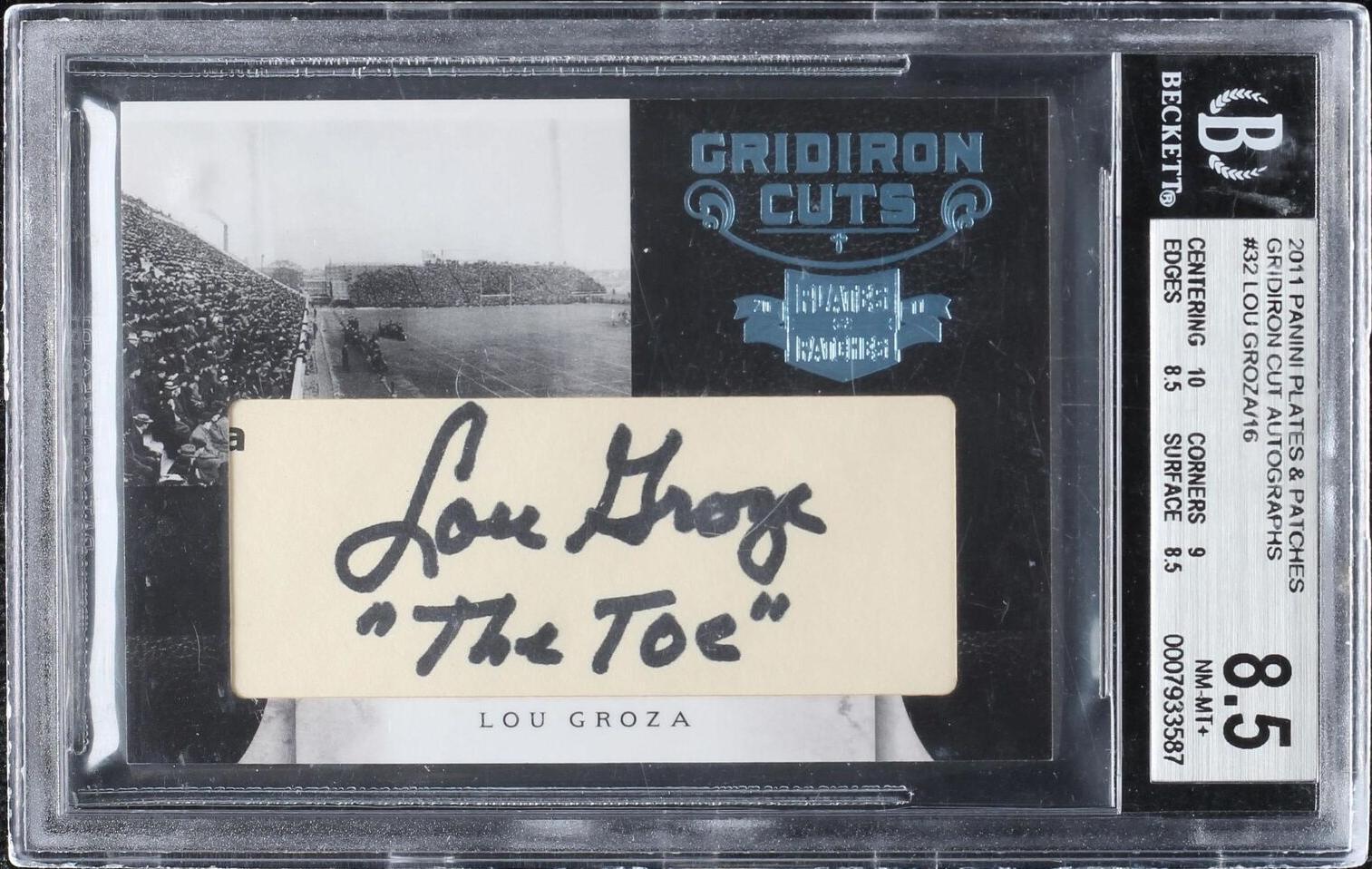 2011 Panini Plates & Patches - Gridiron Cuts Cut Signatures Lou Groza ...