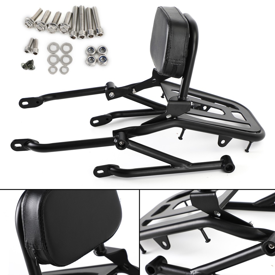 Passenger Sissy Bar Backrest Luggage Rack for Honda REBEL CMX500 CMX300 ...
