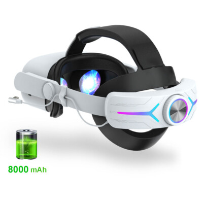 with Battery Power Bank Elite Head Strap Band For Meta Oculus Quest 2 ...