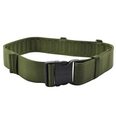 Original Danish army tactical belt olive adjustable field webbing ...