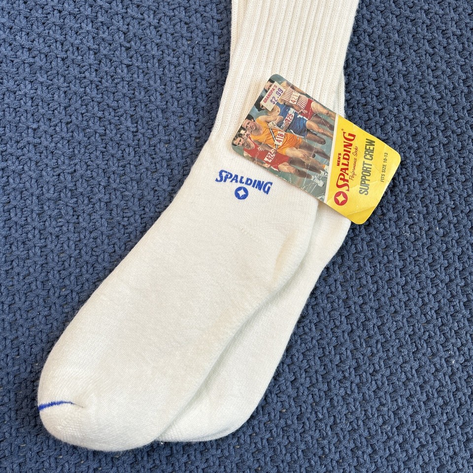 Vtg Spalding Crew Socks Orlon Acrylic Sports Basketball 10-13 80s 23 ...