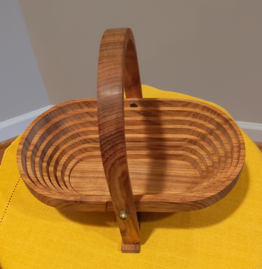 Vintage Signed Deep Spring Collapsible Wooden Basket 10x6" | eBay
