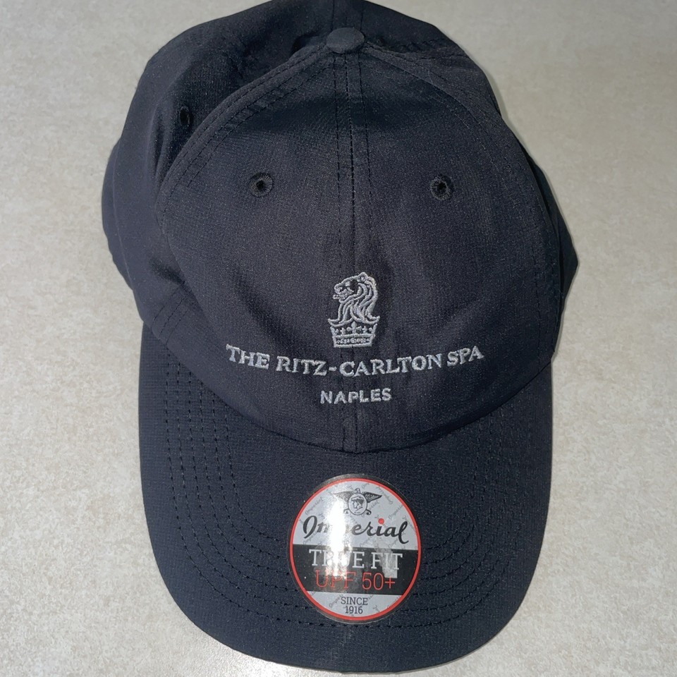 NEW The Ritz Carlton Spa Hat Cap One Size Fits All Black Adjustable ...
