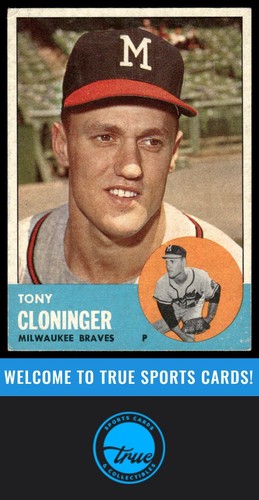 1963 Topps #367 Tony Cloninger | eBay