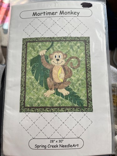 Mortimer Monkey quilt pattern by Spring Creek NeedleArt - 28" x 30 ...