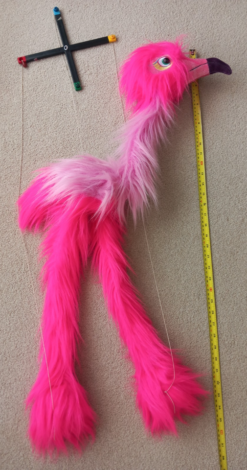 The Puppet Company Pink Flamingo Bird String Marionette Puppet Fluffy ...