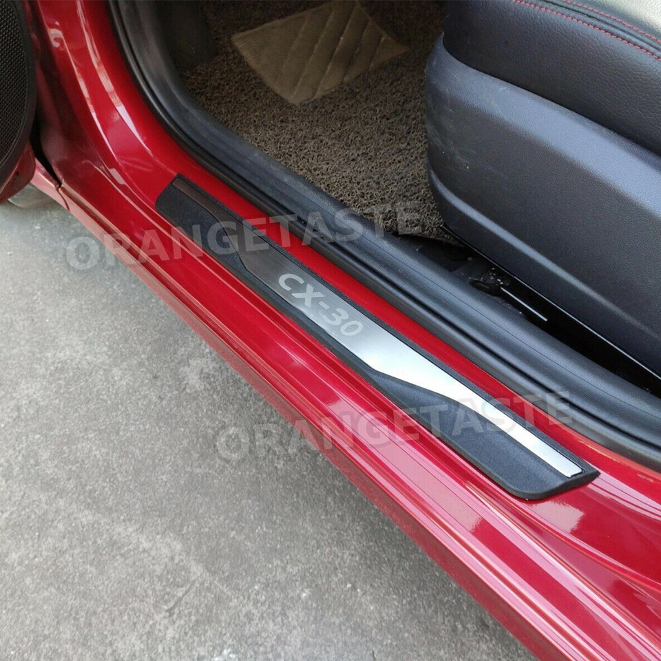 For 2024 Mazda CX30 Accessories Car Door Sill Protector Scuff Plate ...