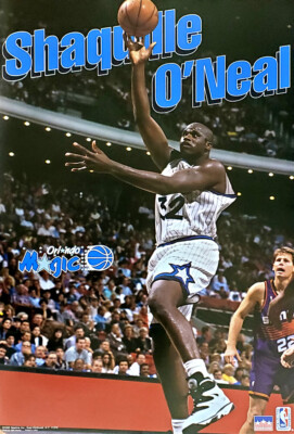 Shaquille O'Neal IN THE PAINT Orlando Magic 1995 NBA Action 22x34 ...