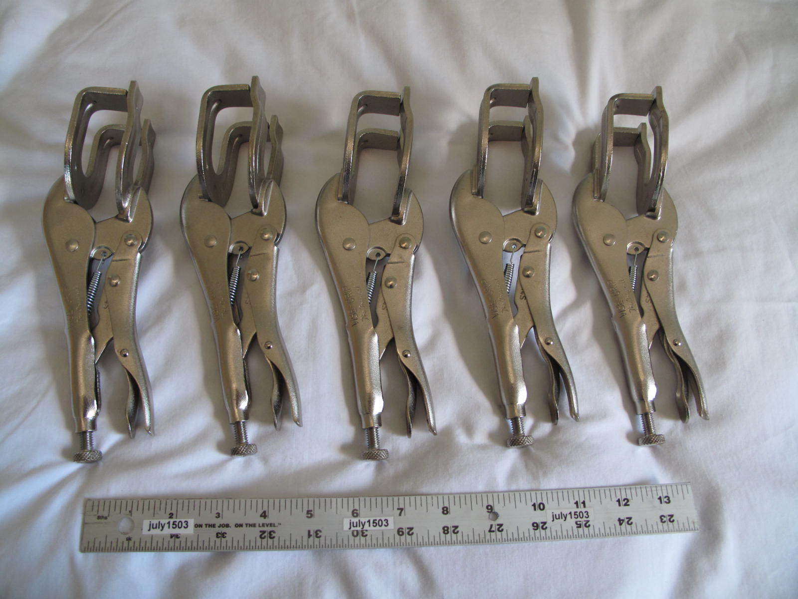 (5) New Irwin 9" Vise-Grip Locking Welding Clamp 9R 25ZR, 1-5/8" Depth ...