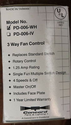 Concord Ceiling Fan Switch