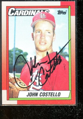 1990 TOPPS AUTOGRAPH/SIGNED #36 JOHN COSTELLO CARDINALS NRMNT E020576 ...
