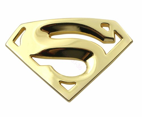 3D Quality Metal Superman Auto Emblem Chrome Car Motorcycle Badge ...