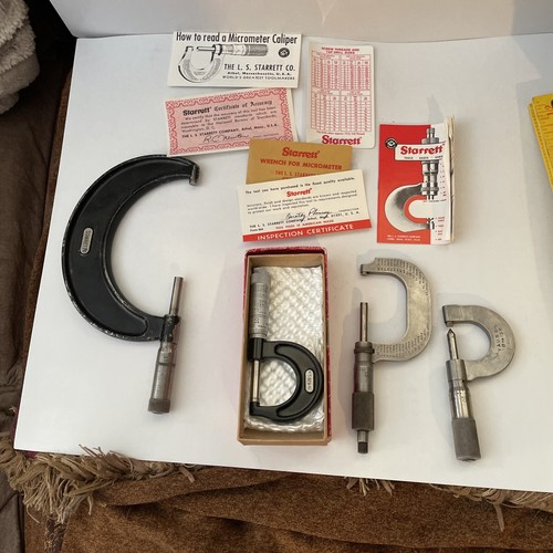 Set Of 4 L.S. Starrett Micrometer Clamps Ect | eBay