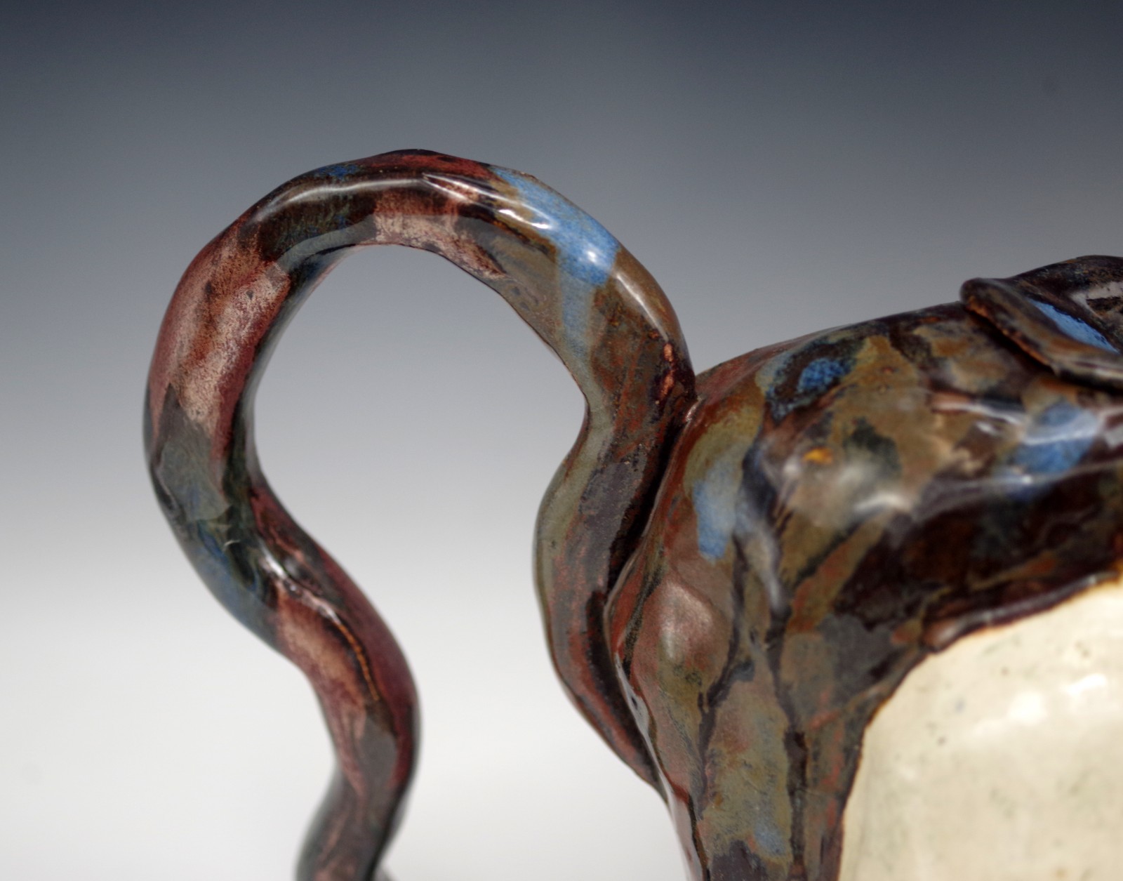 HUGE ART POTTERY FACE HEAD TEAPOT SCULPTURE SURREAL MOONFACE UNUSUAL | eBay