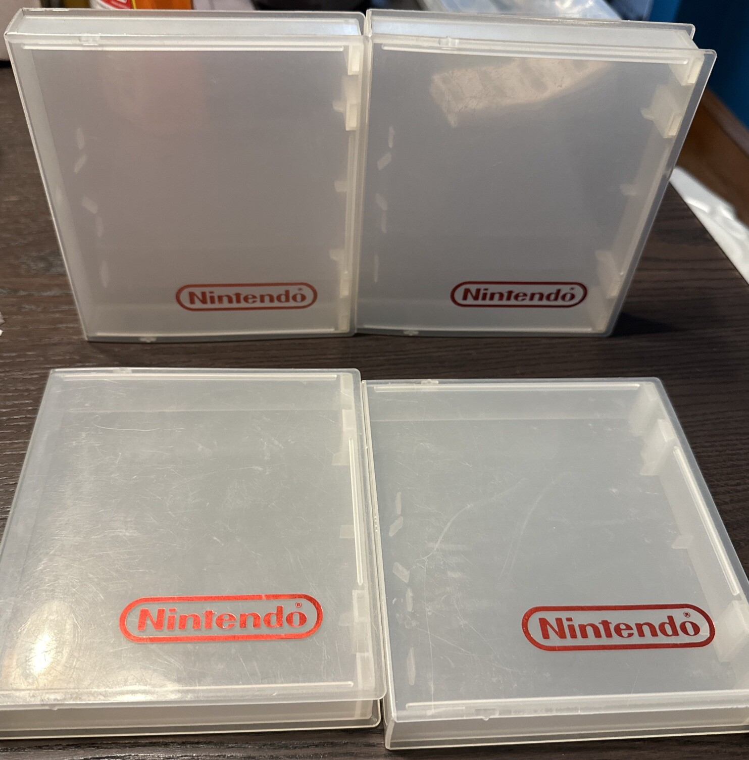 Vintage NES Nintendo Hard Clamshell Clear Plastic Game Cases Lot Of 4 ...