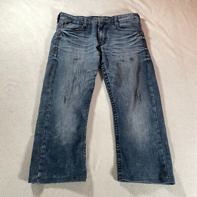 Salvage Buckle Mayhem Jeans Womens 14 Straight Cropped Blue Denim BKE ...